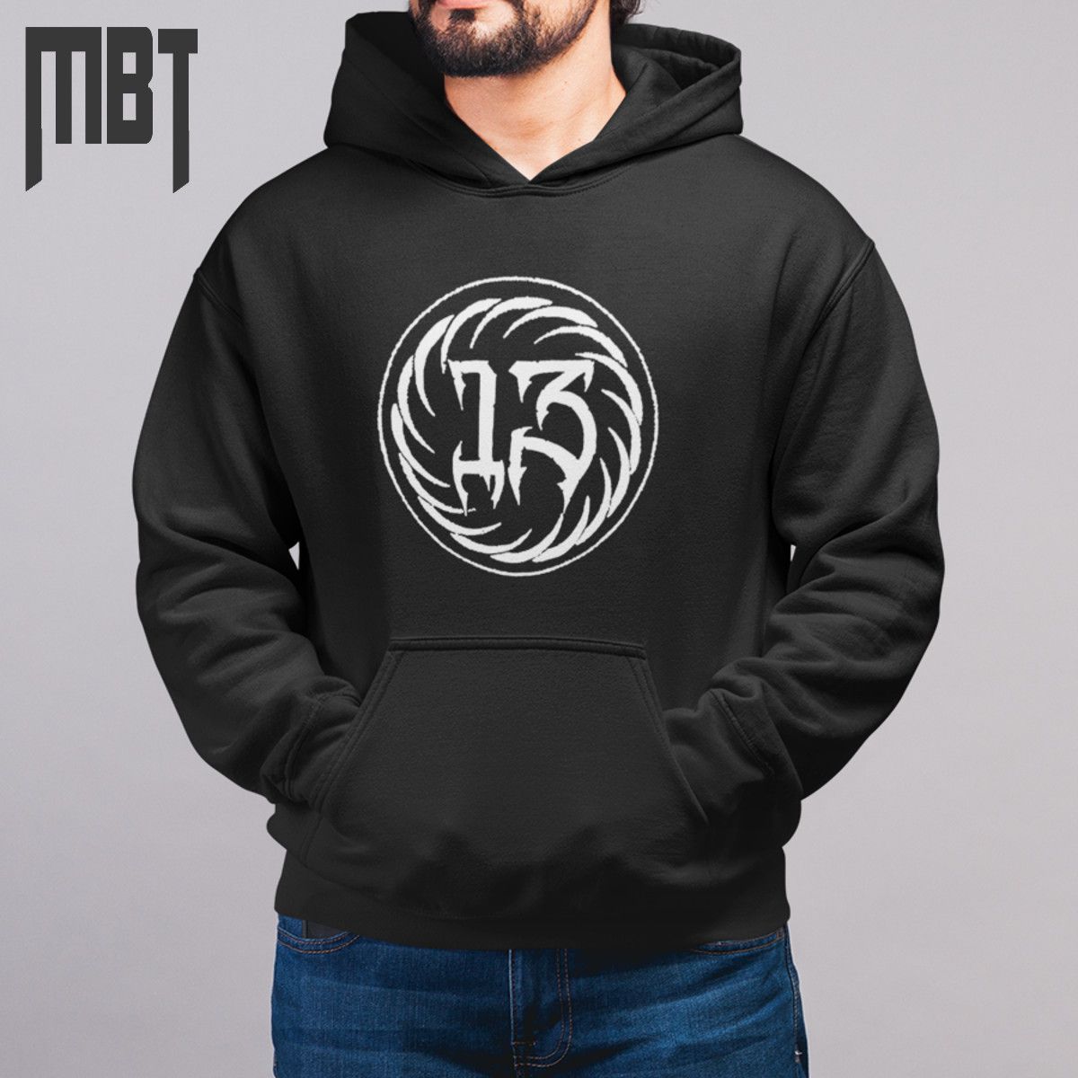 13 Logo Hoodie, 13 Hooded Sweatshirt, Sludge Metal, Doom Metal, Metal ...