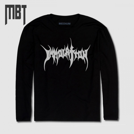 Immolation Band Long Sleeve T-Shirt, Immolation Logo Long Sleeve Tee ...