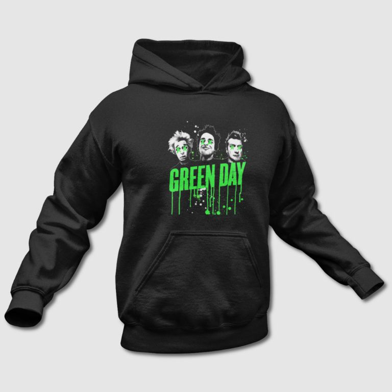 Green Day Hoodie, Green Day Members Hooded Sweatshirt – Metal Merch T ...