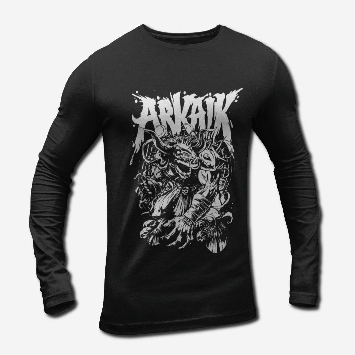 Arkaik Artwork Long Sleeve T-Shirt, Technical Death Metal Merch – Metal ...
