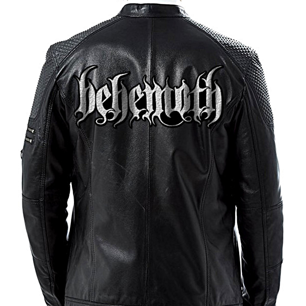 Behemoth Logo Patched Geniune Leather Jacket, Black Metal Merchandise ...