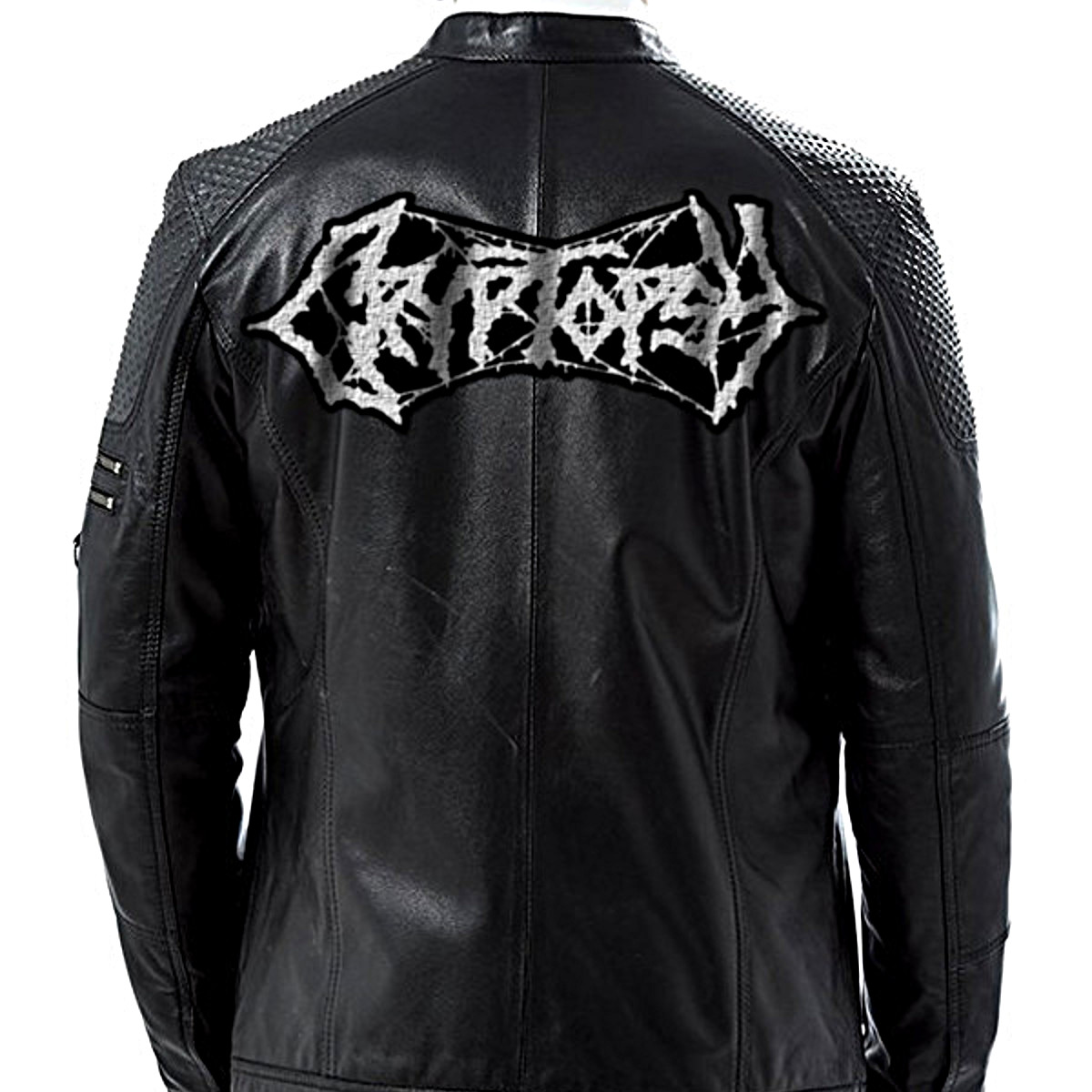 Cryptopsy Logo Patched Geniune Leather Jacket, Death Metal Merchandise ...