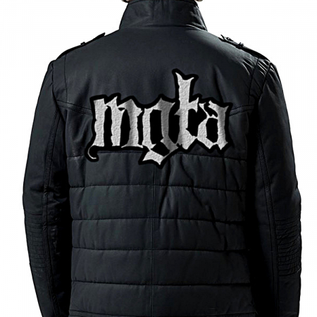 Mgla Logo Patched Geniune Leather Jacket, Black Metal Merchandise ...