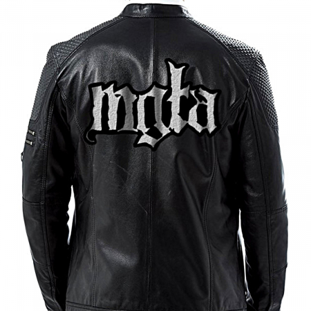 Mgla Logo Patched Geniune Leather Jacket, Black Metal Merchandise ...