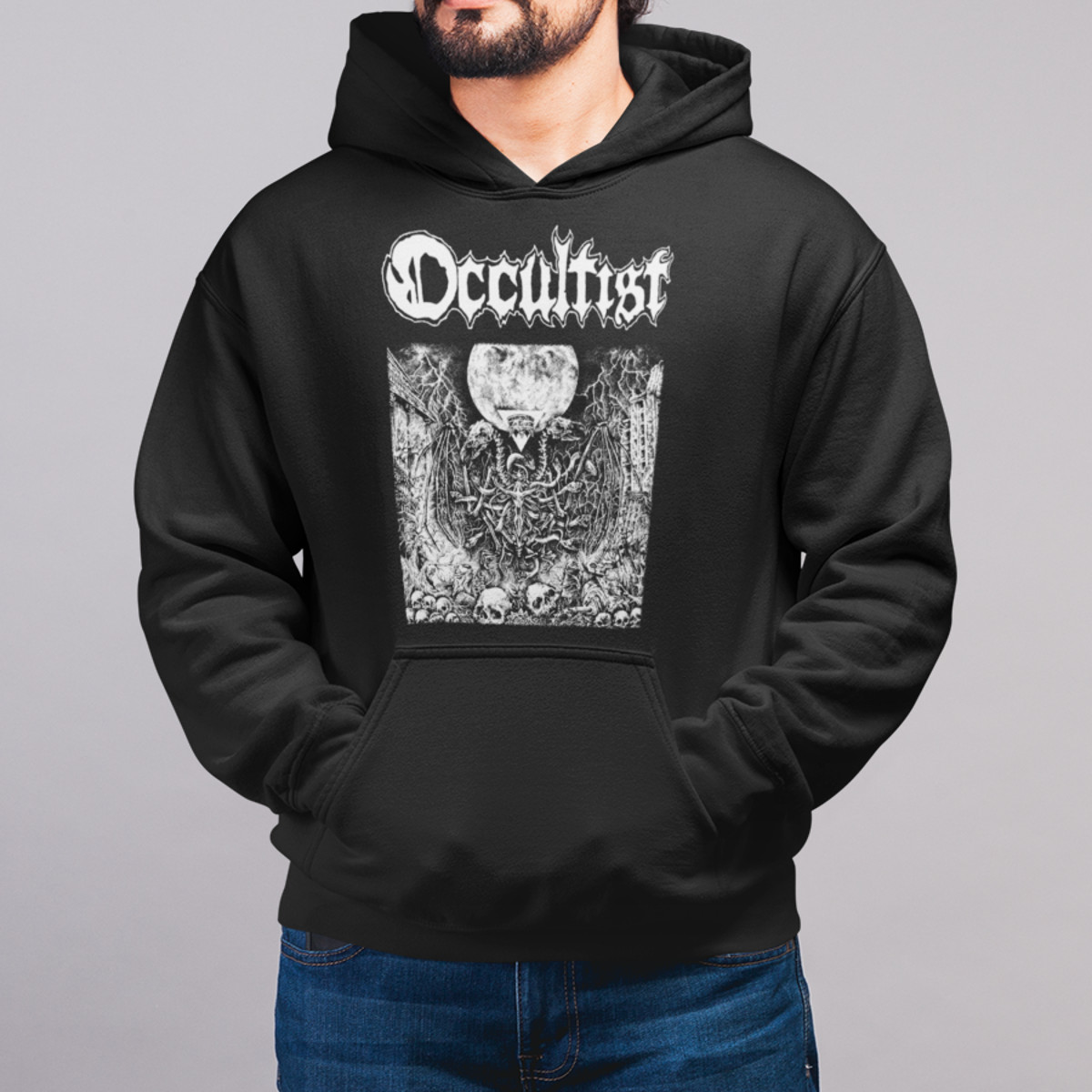 Occultist Hoodie, Occultist Death Sigils Hooded Sweatshirt, Thrash ...