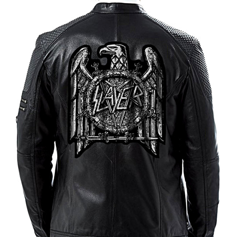 Slayer Eagle Logo Patched Geniune Leather Jacket, Thrash Metal ...