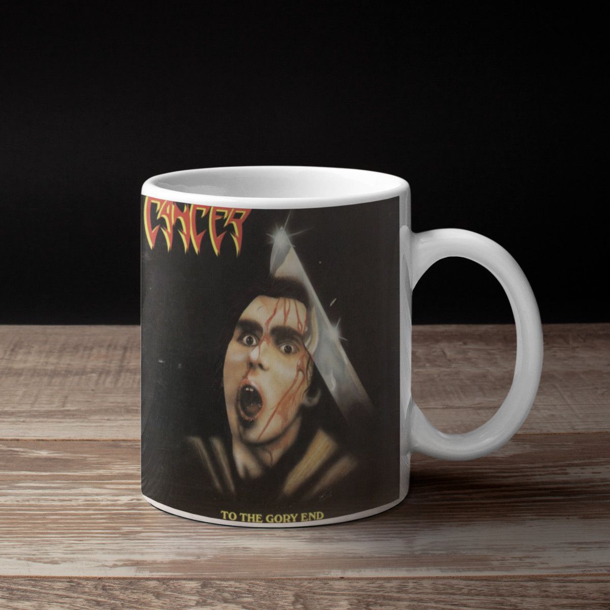 Cancer Band Coffee Mug, Cancer To The Gory End Artwork Mug – Metal ...