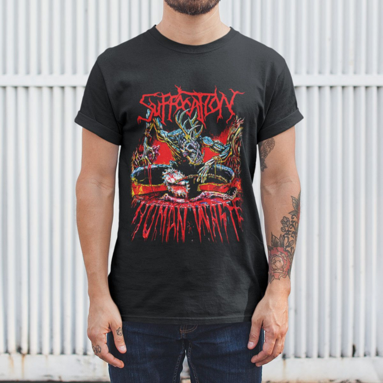 Suffocation Band T-Shirt, Suffocation Human Waste Artwork Tee Shirt ...
