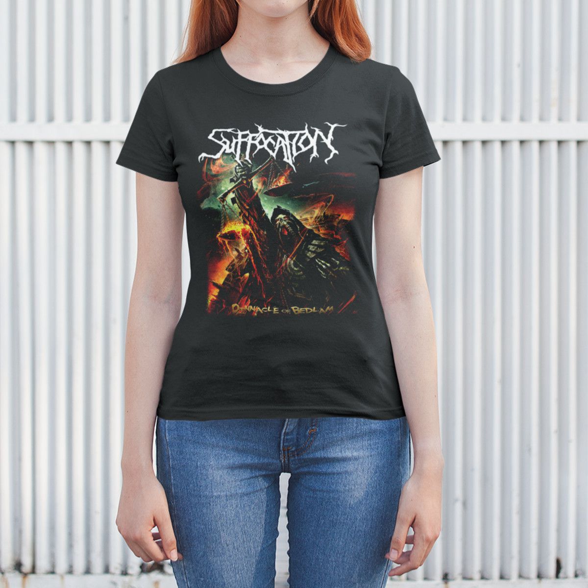 Suffocation Band T-Shirt, Suffocation Pinnacle Of Bedlam Artwork Tee ...