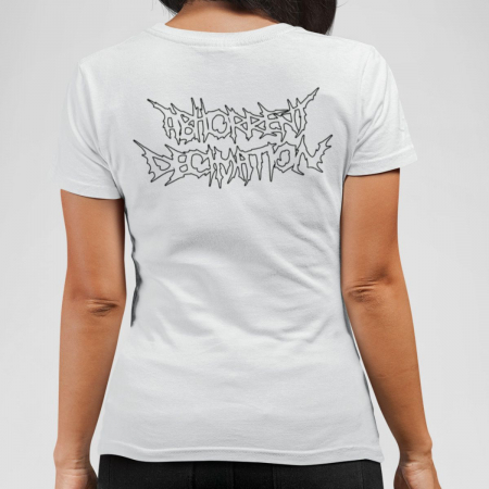 Abhorrent Decimation Band T-Shirt, Abhorrent Decimation Logo White Tee ...