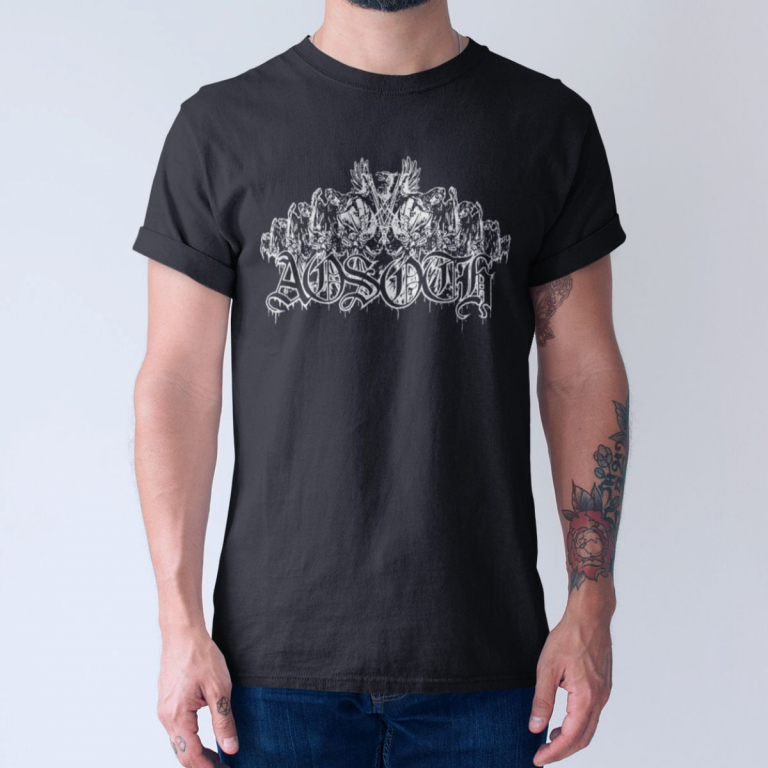 Aosoth Band T-Shirt, Aosoth Logo Black Tee Shirt, Black Metal, France ...