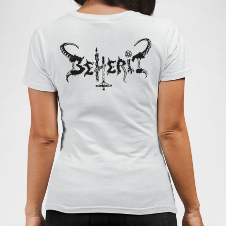 Beherit Band T-Shirt, Beherit Logo White Tee Shirt, Black Metal, Dark ...