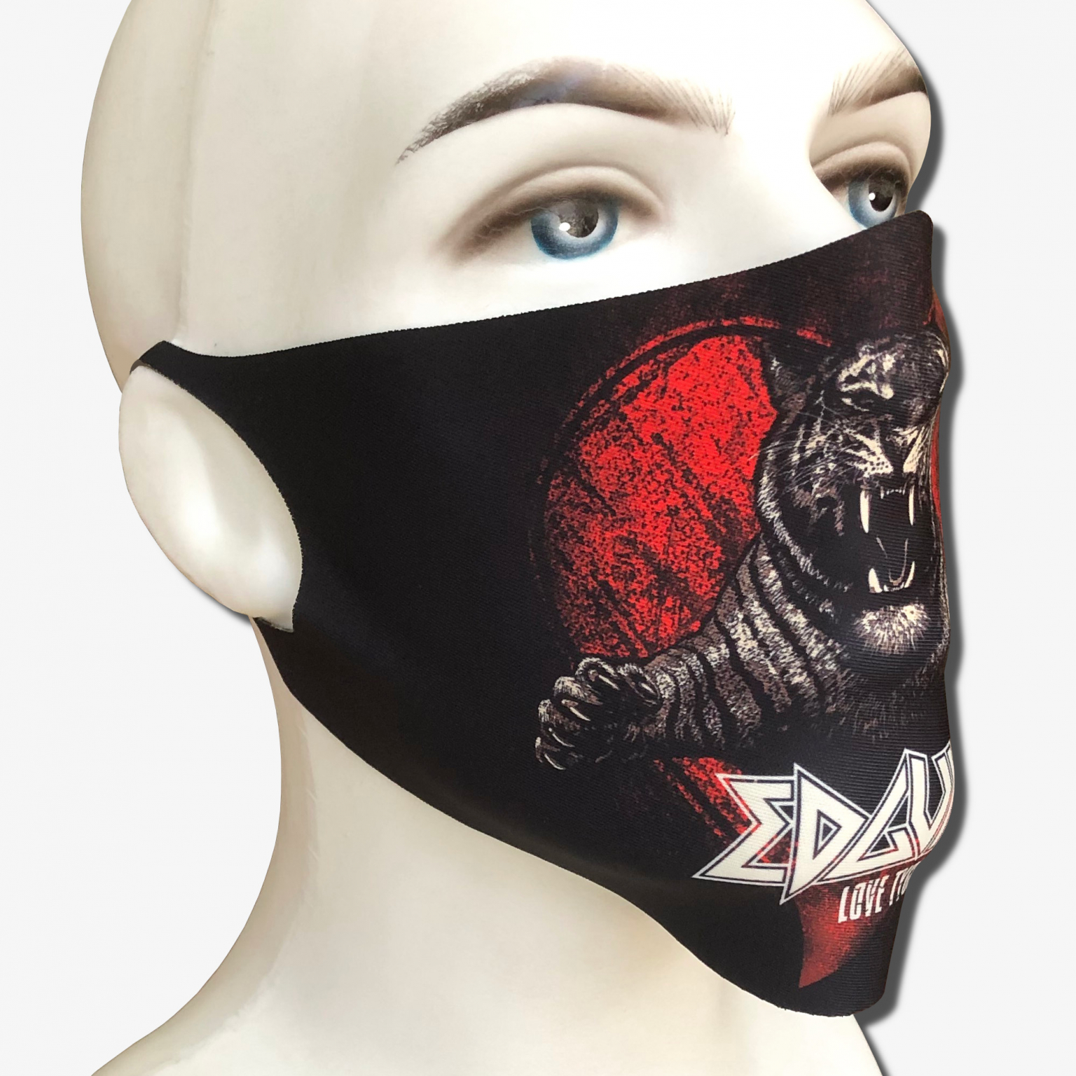 Edguy Face Mask, Edguy Love Tiger Face Mask – Metal Merch T-Shirts ...