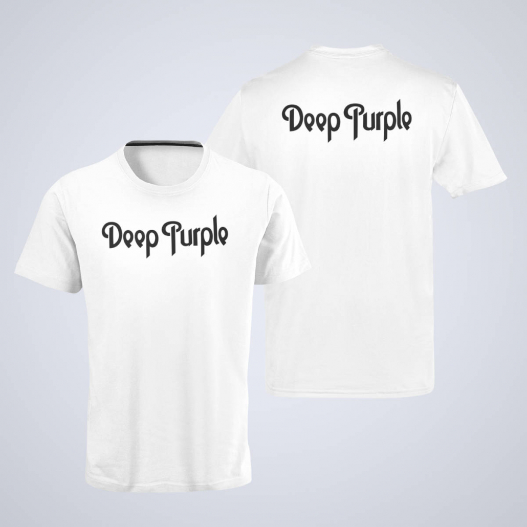 Deep Purple T-Shirt, Deep Purple Logo White T-Shirt, Hard Rock ...