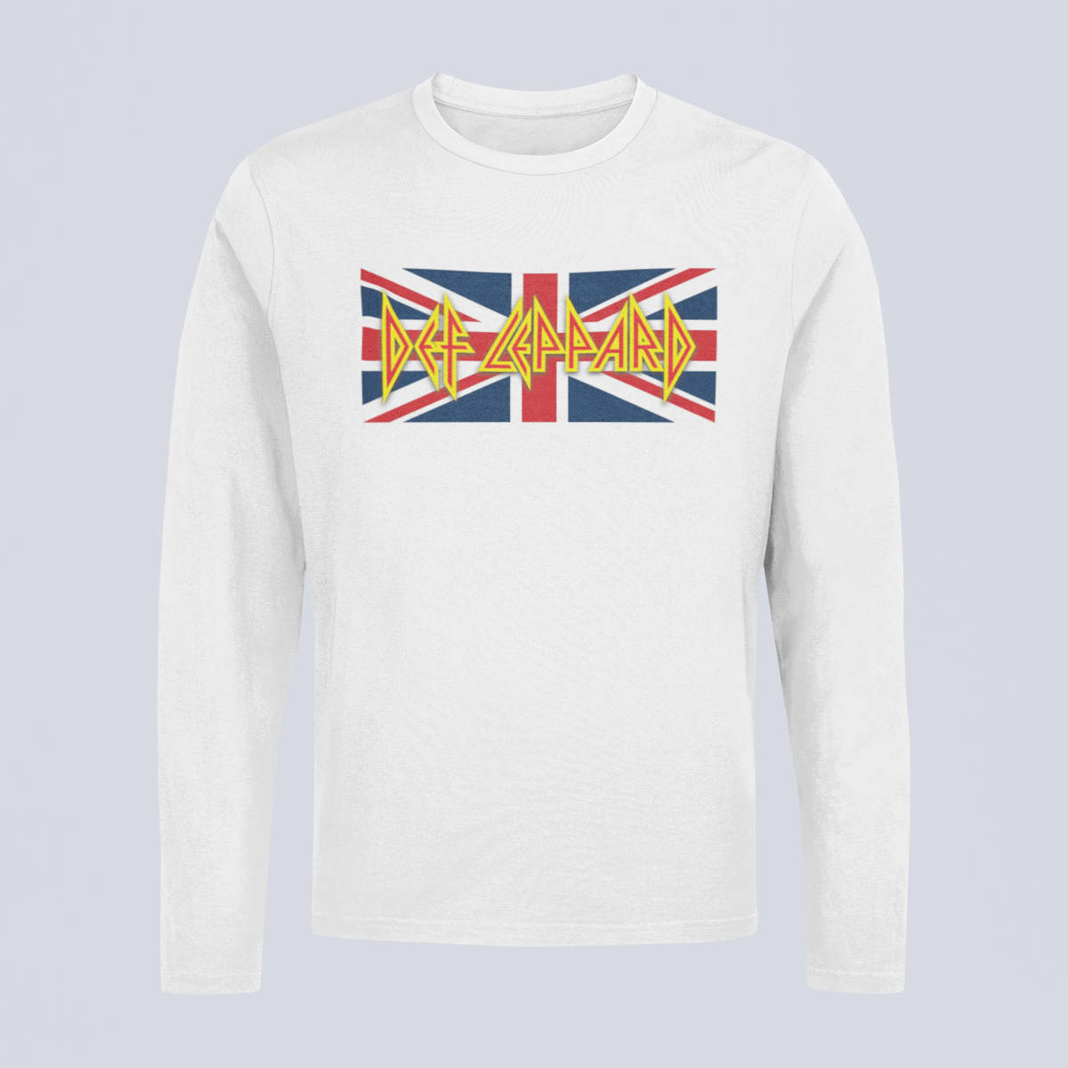 Def Leppard Longsleeve T-Shirt, Def Leppard Logo White Long Sleeve ...